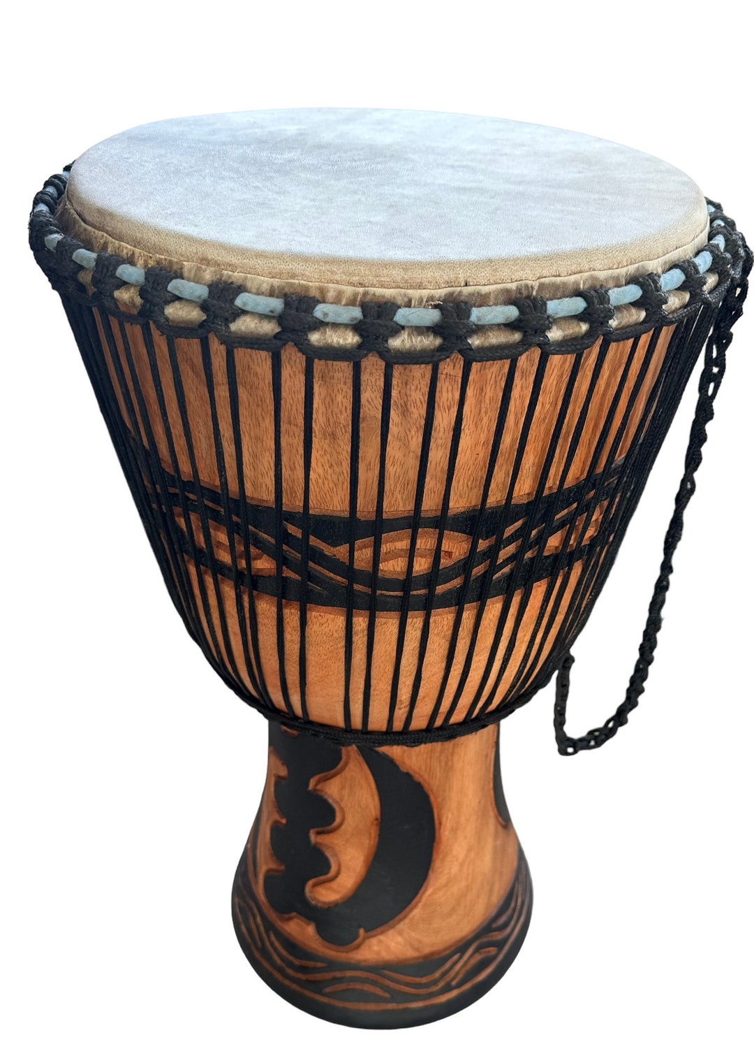 African Djembe Drum, Ghana Drum, Hand Carved Wooden Percussion ...