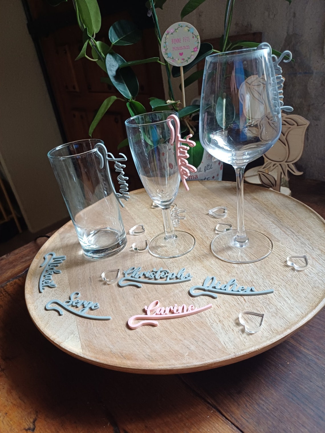 100 Charm Glass Place Cards for Guests at Parties and Weddings - DXF ...