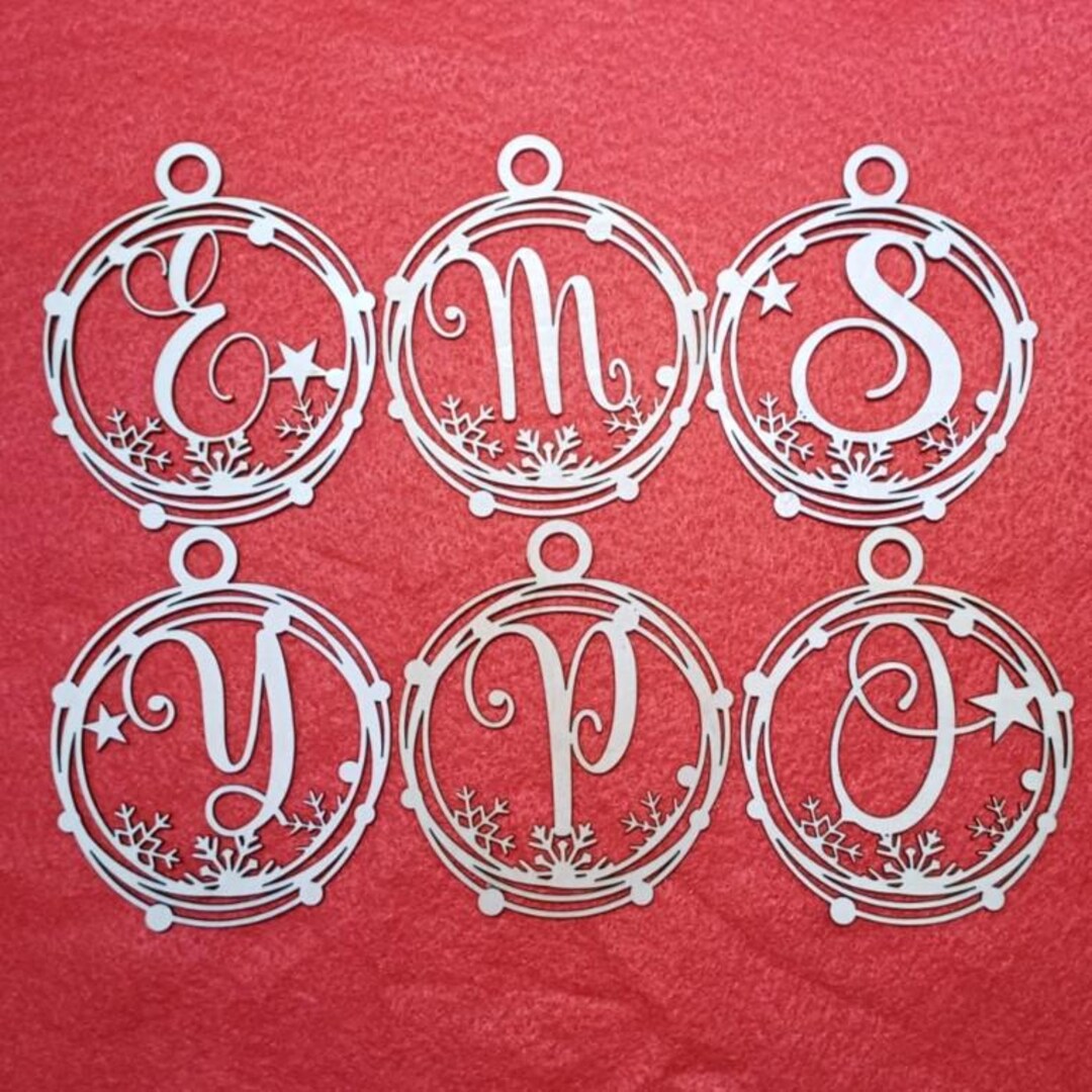 Christmas Baubles - Monogram - DXF-SVG Laser Cutting File - Etsy