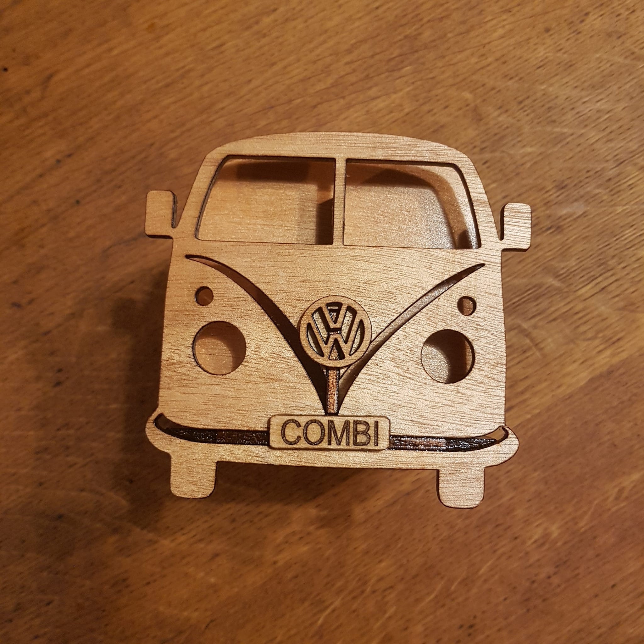Vintage Volkswagen VW Combi Van With 6 Coasters DXF-SVG Laser Cut File ...
