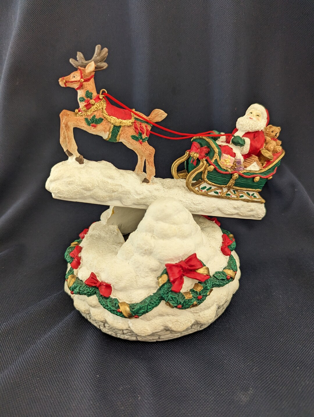 Vintage Dayton Hudson Musical Santa W/reindeer - Etsy