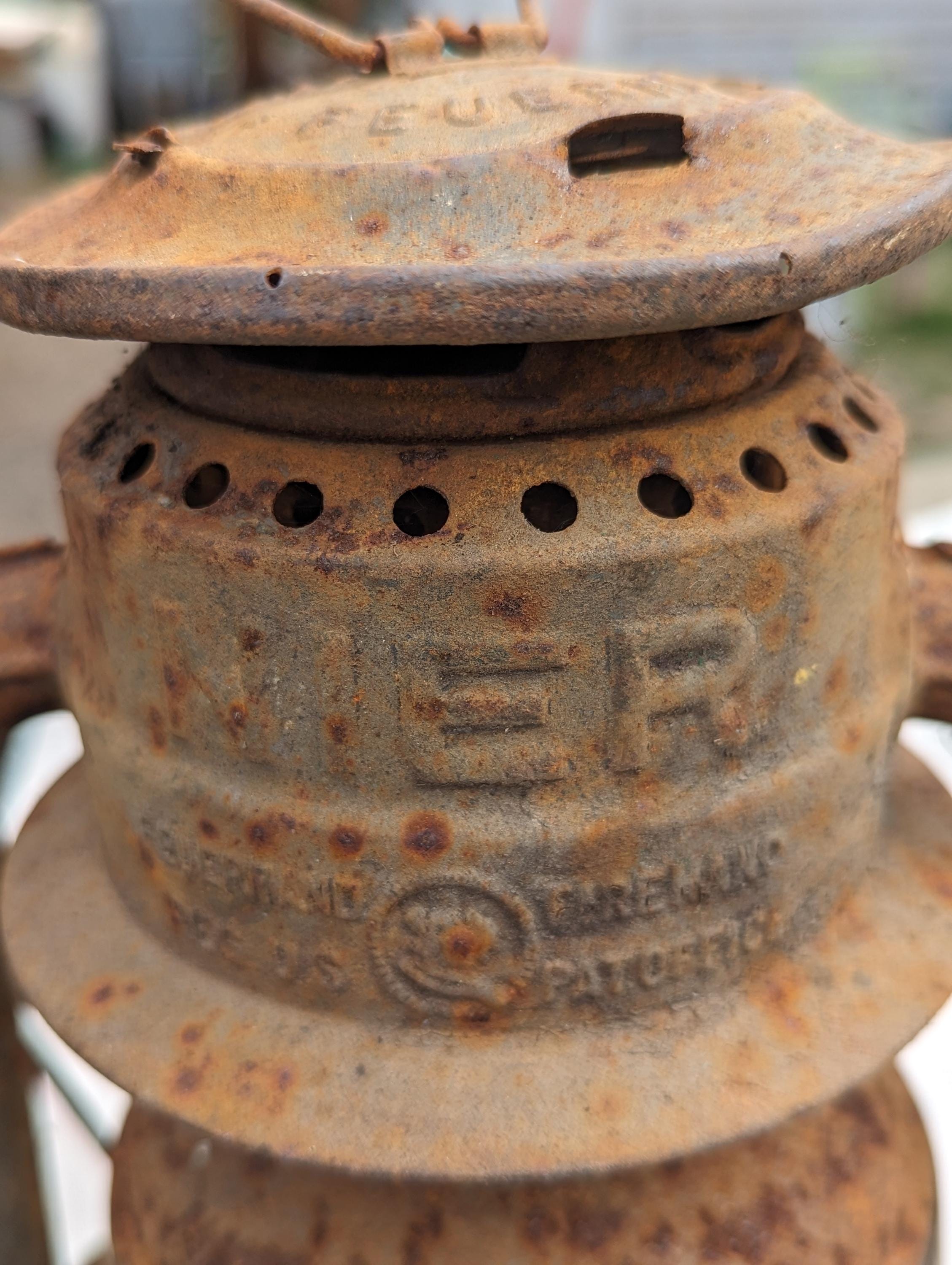 Old Rusty Feuerhand Oil Lantern Non Working - Etsy