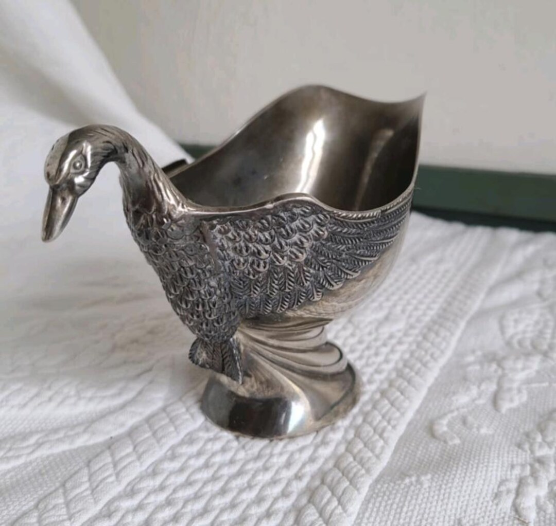 SILEA Swan Gravy Boat Silver Plated 8" X 4.5" Swan Handle - Etsy