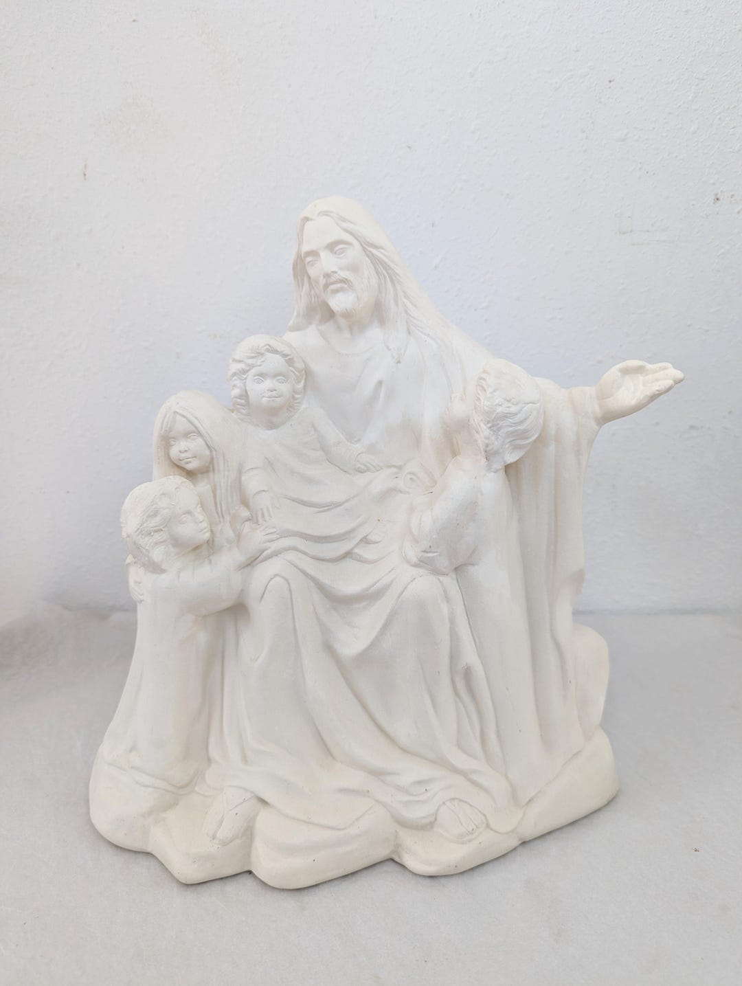 Bisque Ceramic Jesus and the Children Large Size - Etsy