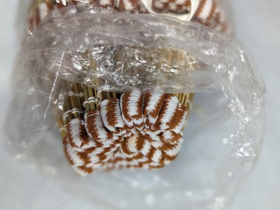 Vintage Foldable Straw Hat in Original Box - Gem