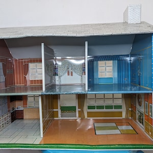 Vintage Marx Tin Litho Dollhouse W/carport - Etsy