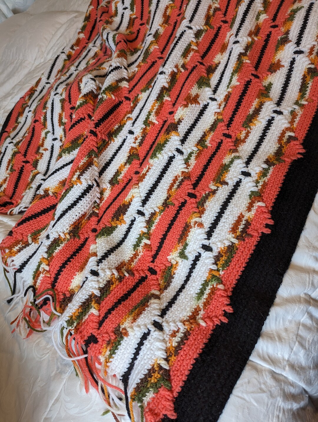 Hand Crochet Aztec Pattern Afghan Throw - Etsy