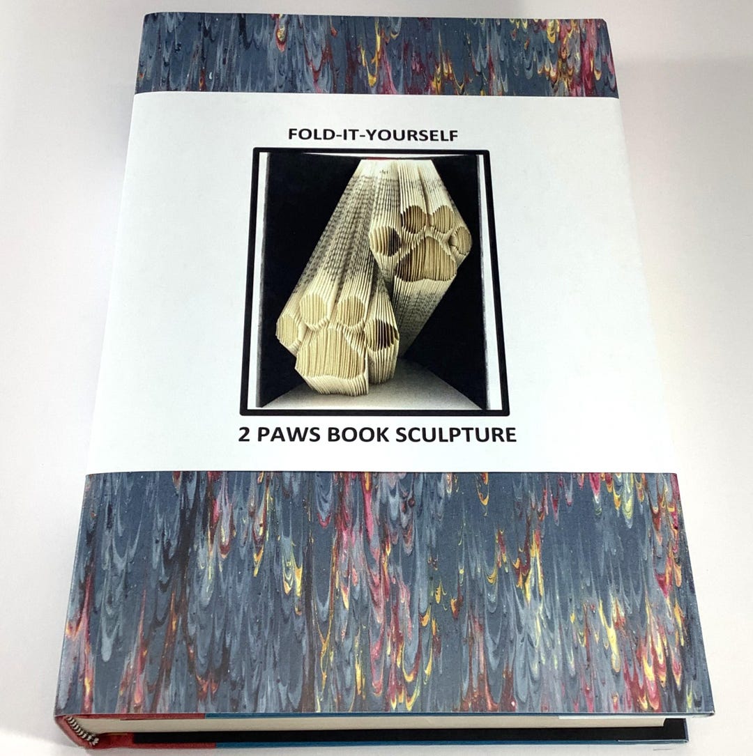 2-paws Book Sculpture DIY Kit, Black Accented, Upcycled Book for Unique ...
