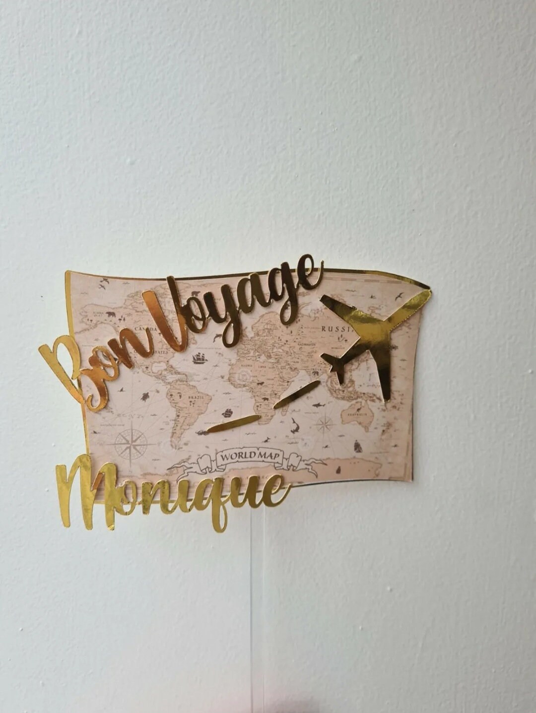 Bon Voyage Leaving Cake Topper Traveling Cake Topper - Etsy