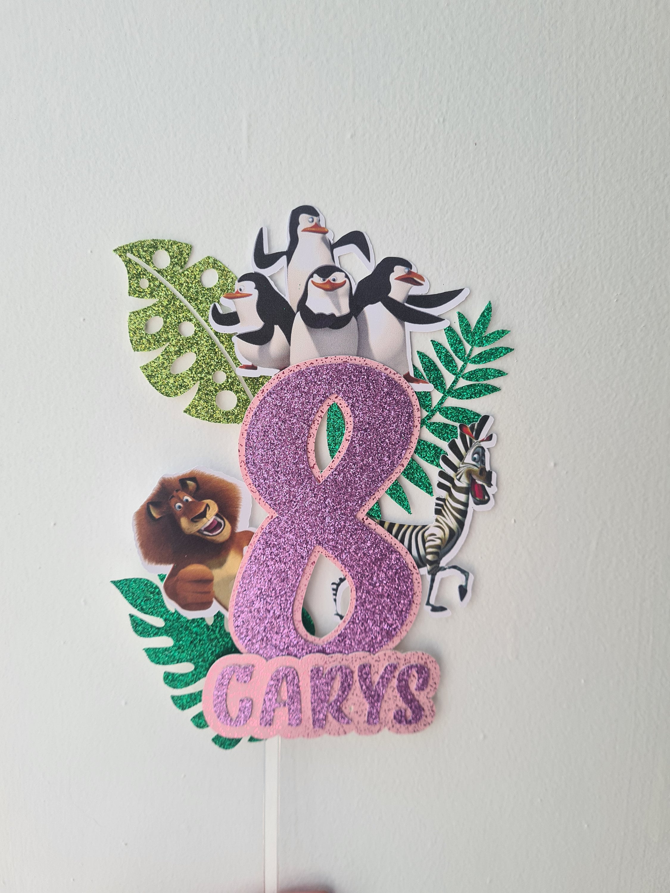 Madagascar Theme Cake Topper Personalised - Etsy