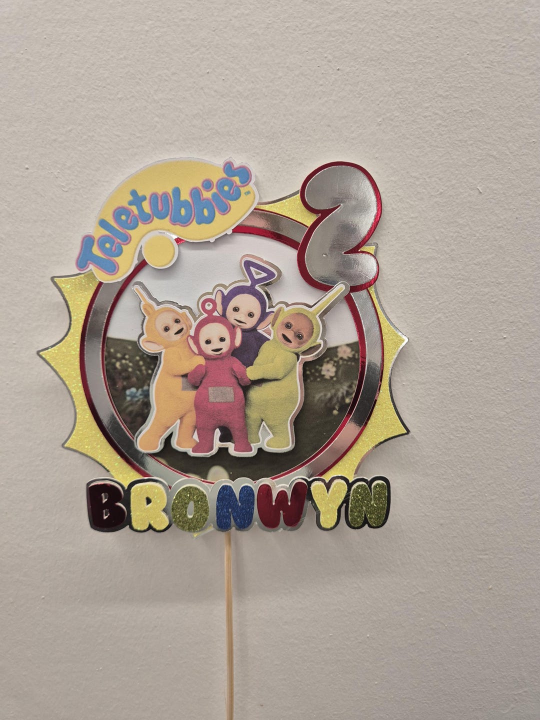 Teletubbies Cake Topper Tinky Winky Dipsy Lala Poo. Personalised With ...