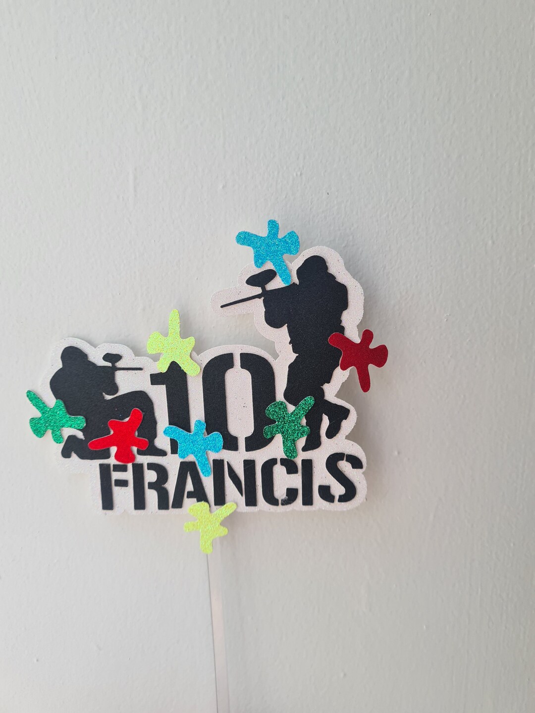 Paintball Theme Cake Topper Personalised With Name and Age - Etsy
