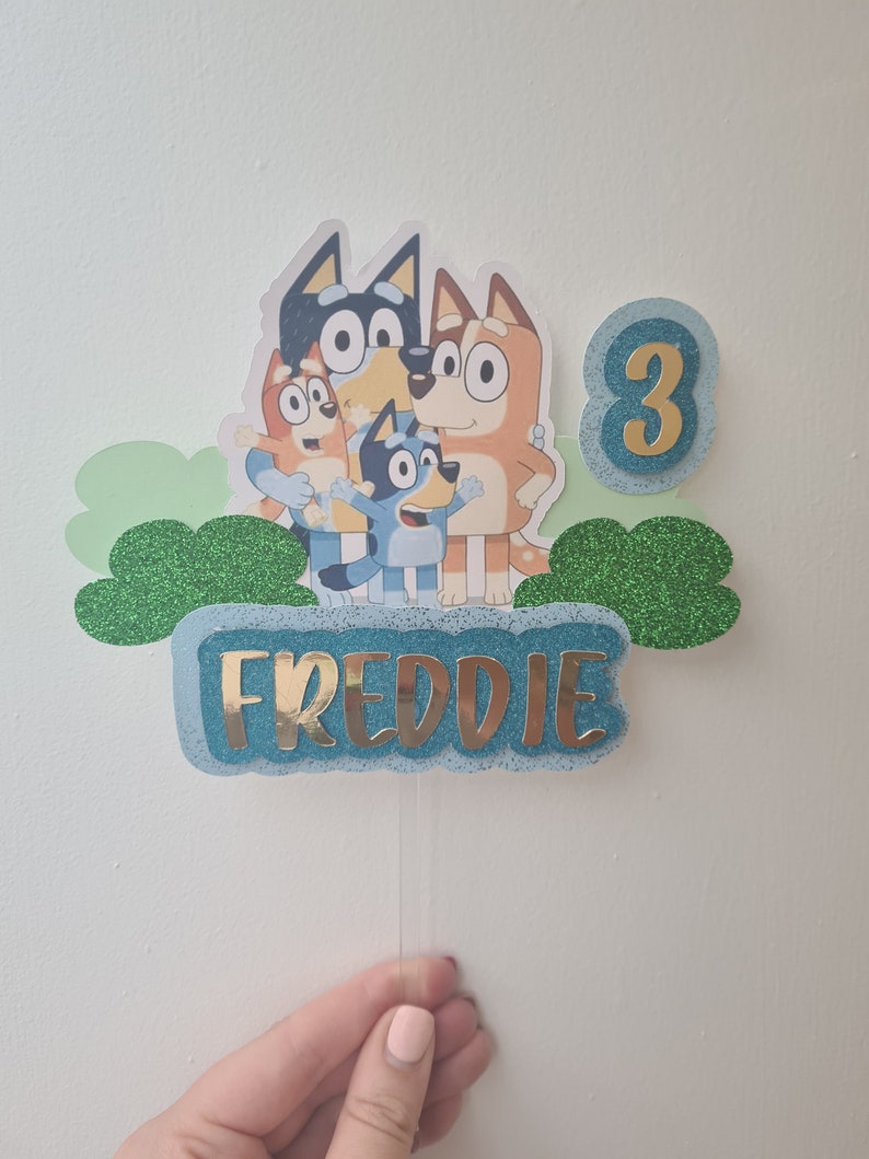 Bluey cake topper personalizado bluey bingo mamá y papá - Etsy España