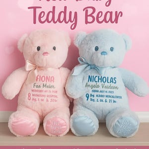 Custom Baby First Teddy Bear - Etsy