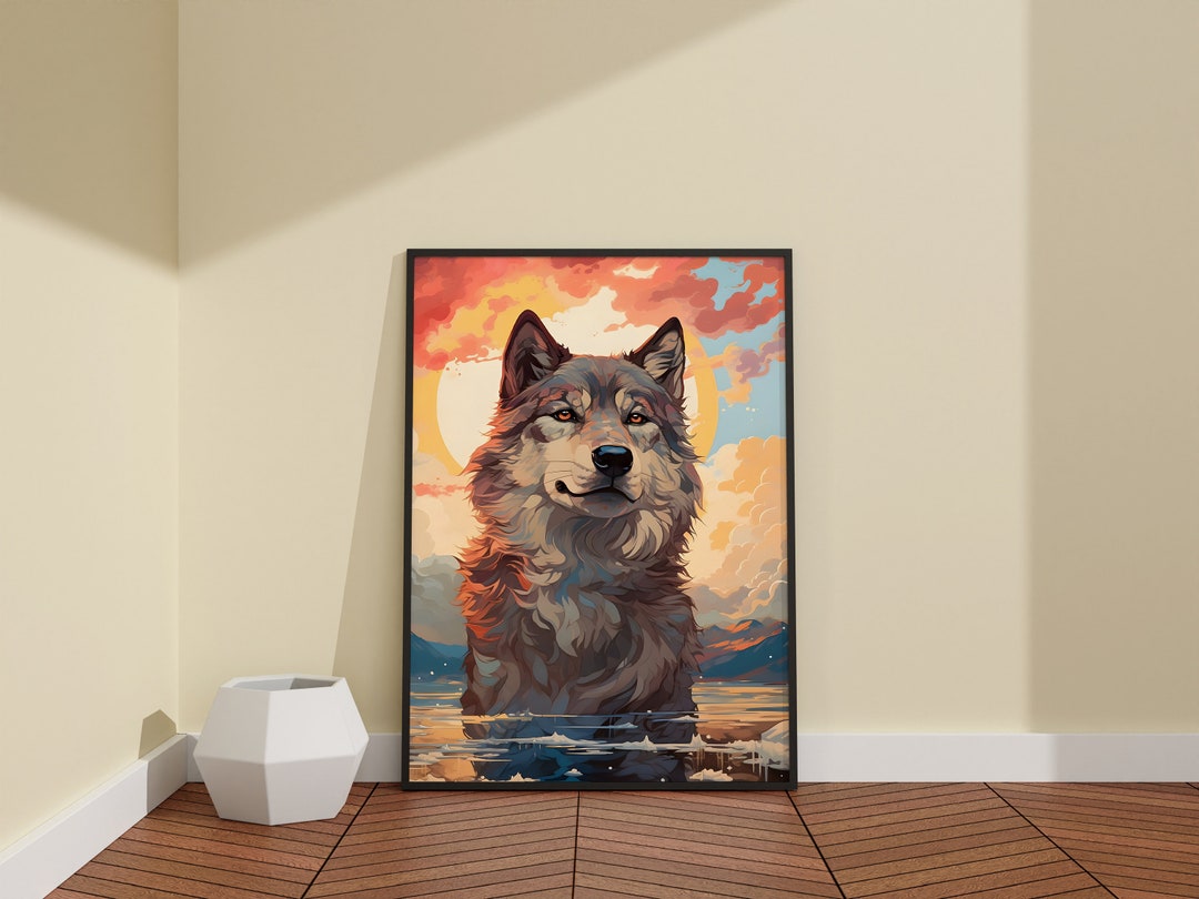 Wolf Wall Art / Wolf Print Art / Animal Poster / Large Wall Art ...