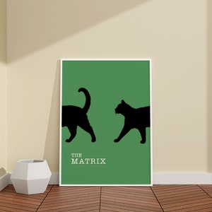 Matrix Movie Poster / Matrix the Black Cat Wall Decor / Cult Movie ...