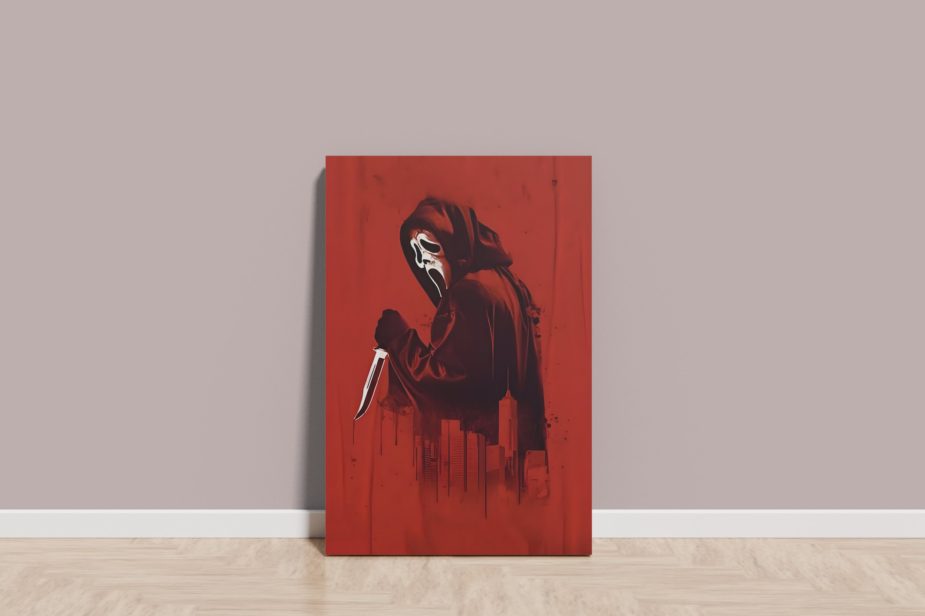 Scream Movie Canvas Poster / Scream Horror Moive Poster / Horror Movie ...