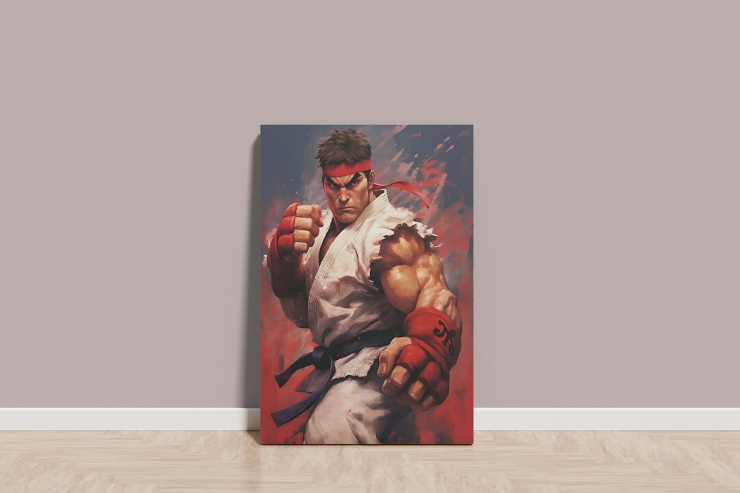 Street Fighter Poster / Ryu Hoshi Print / Video Game Canvas Poster ...