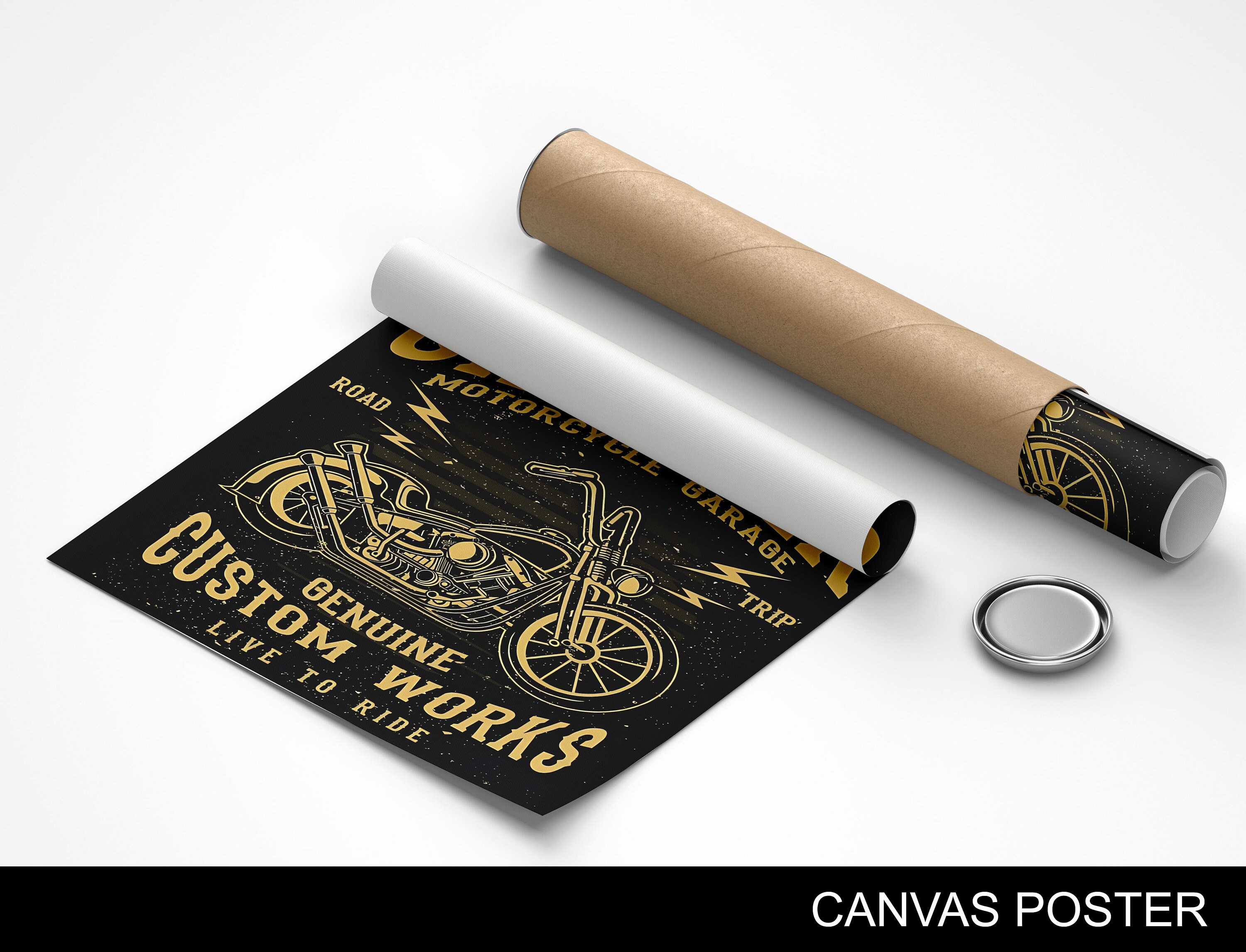 Custom Motorcycle Chopper Poster / Vintage Motorcycle Art - Etsy