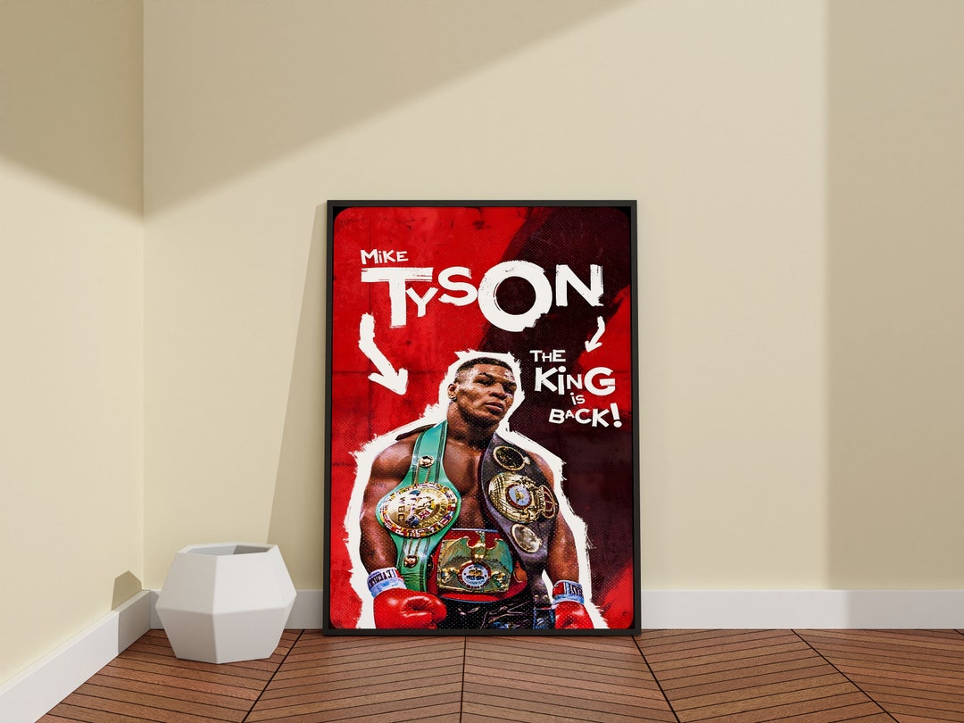 Mike Tyson Poster / Legendary Boxer Poster / Professional Boxer Wall Decor / Motivational Wall ...