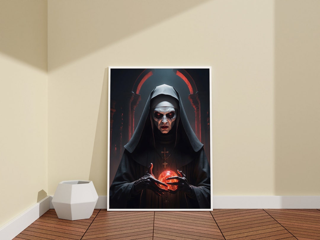Nuns Poster / Dark Art / Nun Canvas Poster / Large Canvas Art / Scary ...
