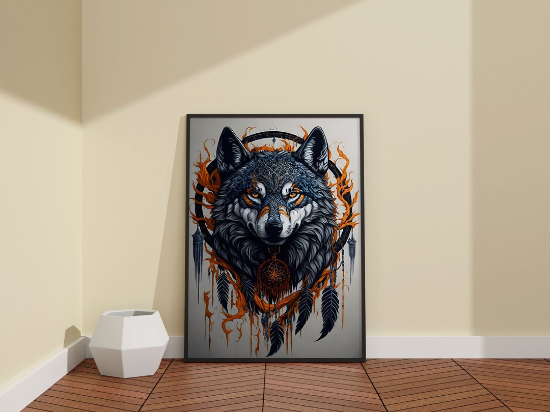 Wolf Wall Decor / Canvas or Poster / Wolf Art / Wolf Home Decor / Wolf ...