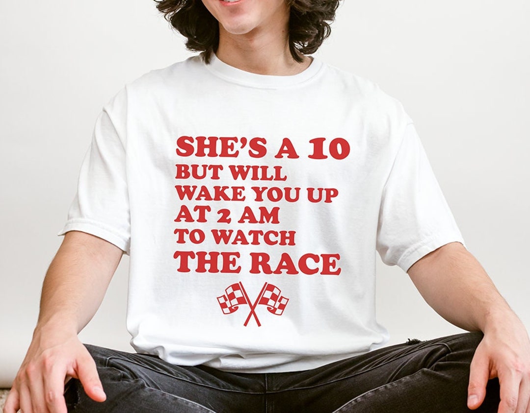Sunday Racing Club She's A 10 Start Your Engines Shirt Funny Checkered ...