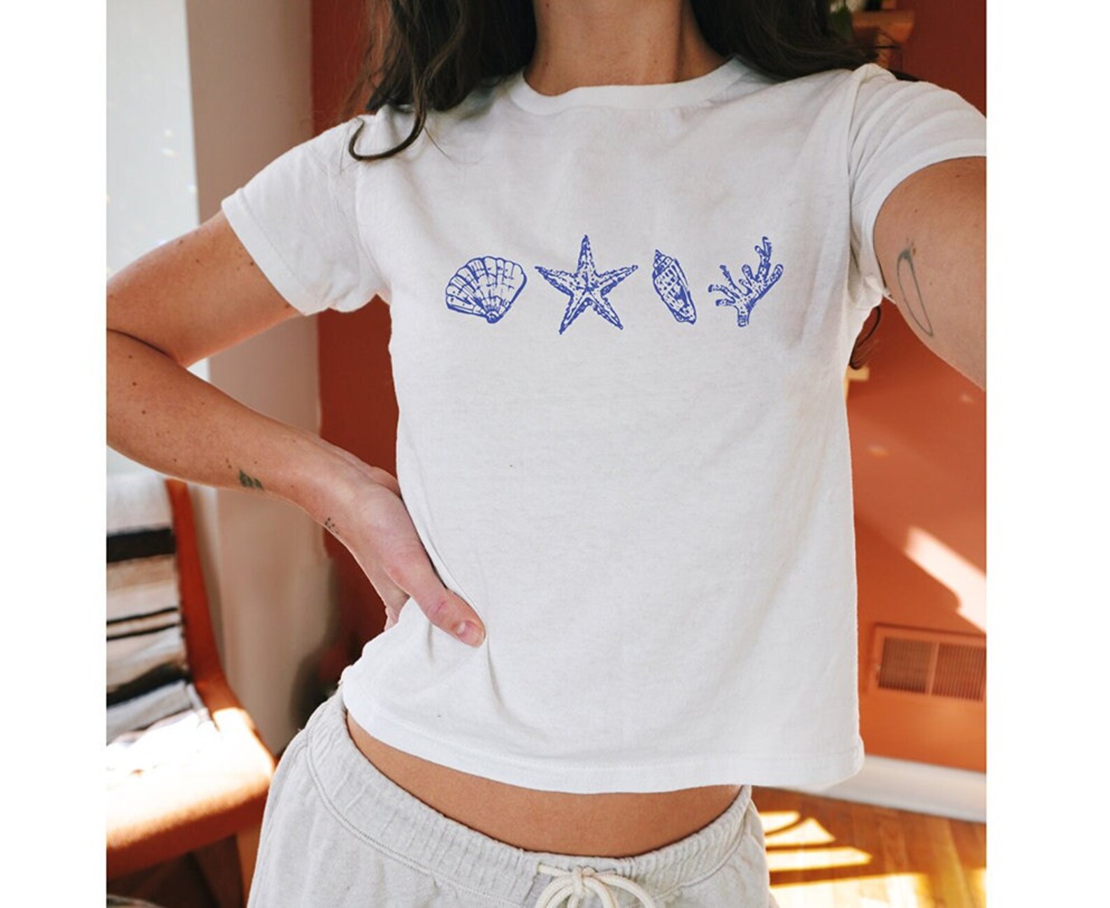 Seashell Baby Tee Sirencore Mermaid Baby Tee Mermaidcore Oceancore Ciao ...