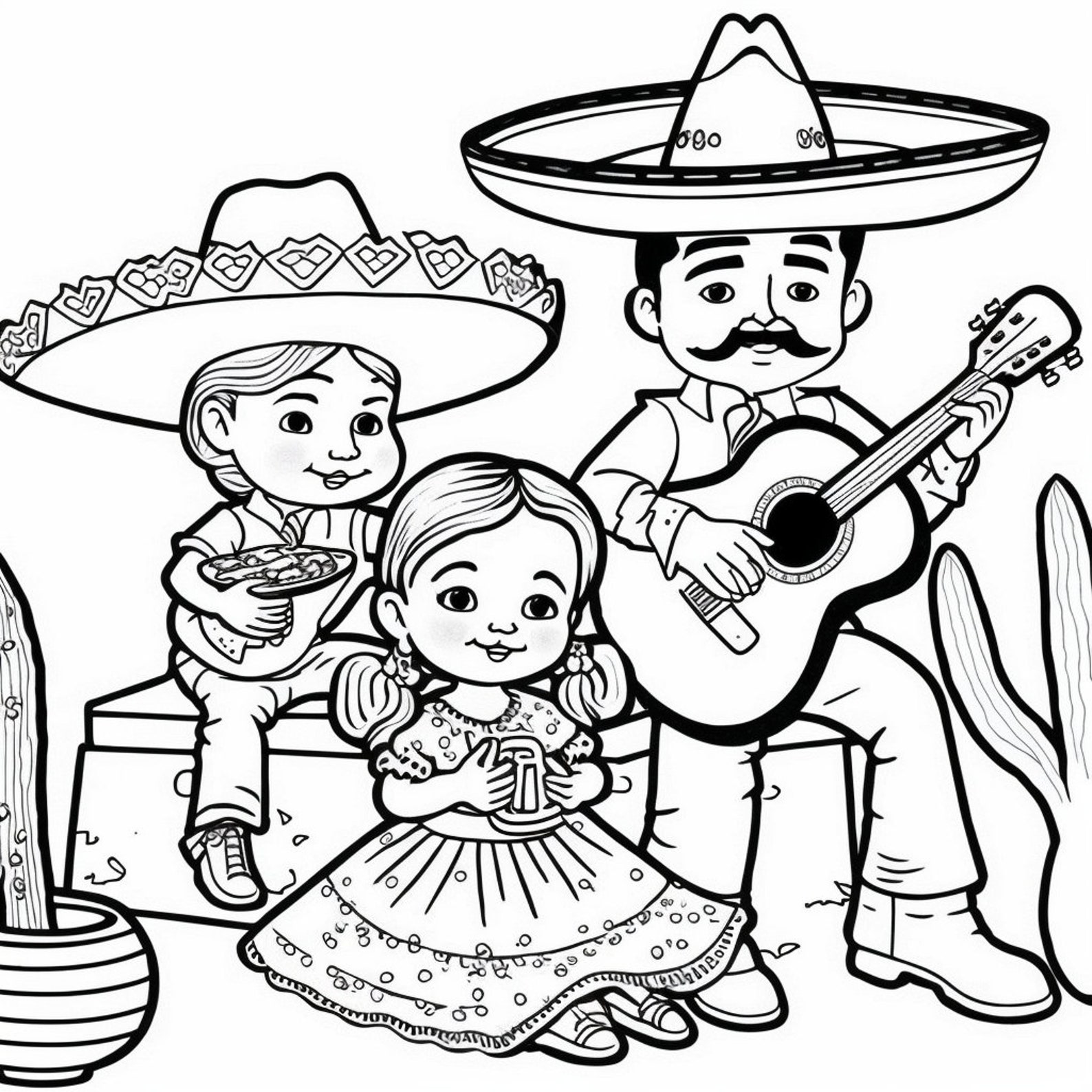Cinco De Mayo Coloring Pages for Kids, Cinco De Mayo, Coloring Pages ...