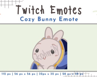 Twitch Emotes Discord Emote Bunny Rabbit Emotes Love Cozy Cuddle Hug ...