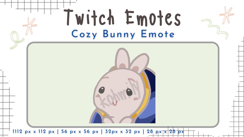 Cozy Rabbit Twitch / Discord Emote - Etsy