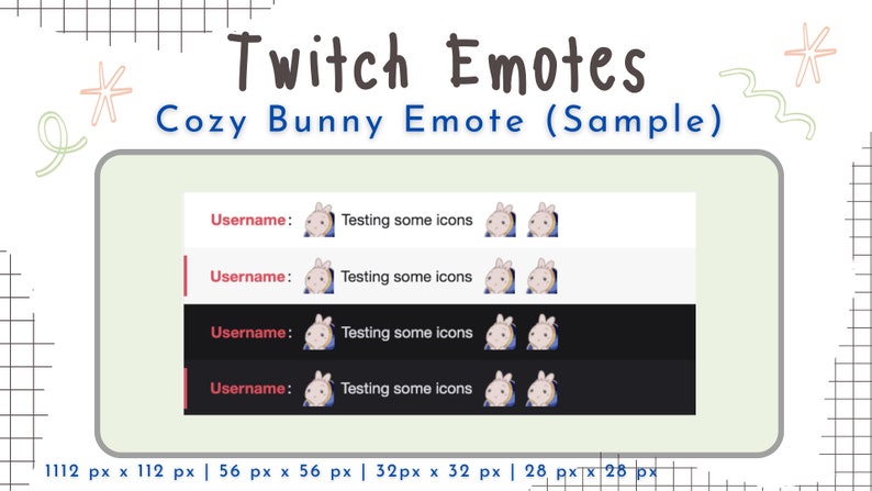 Cozy Rabbit Twitch / Discord Emote - Etsy