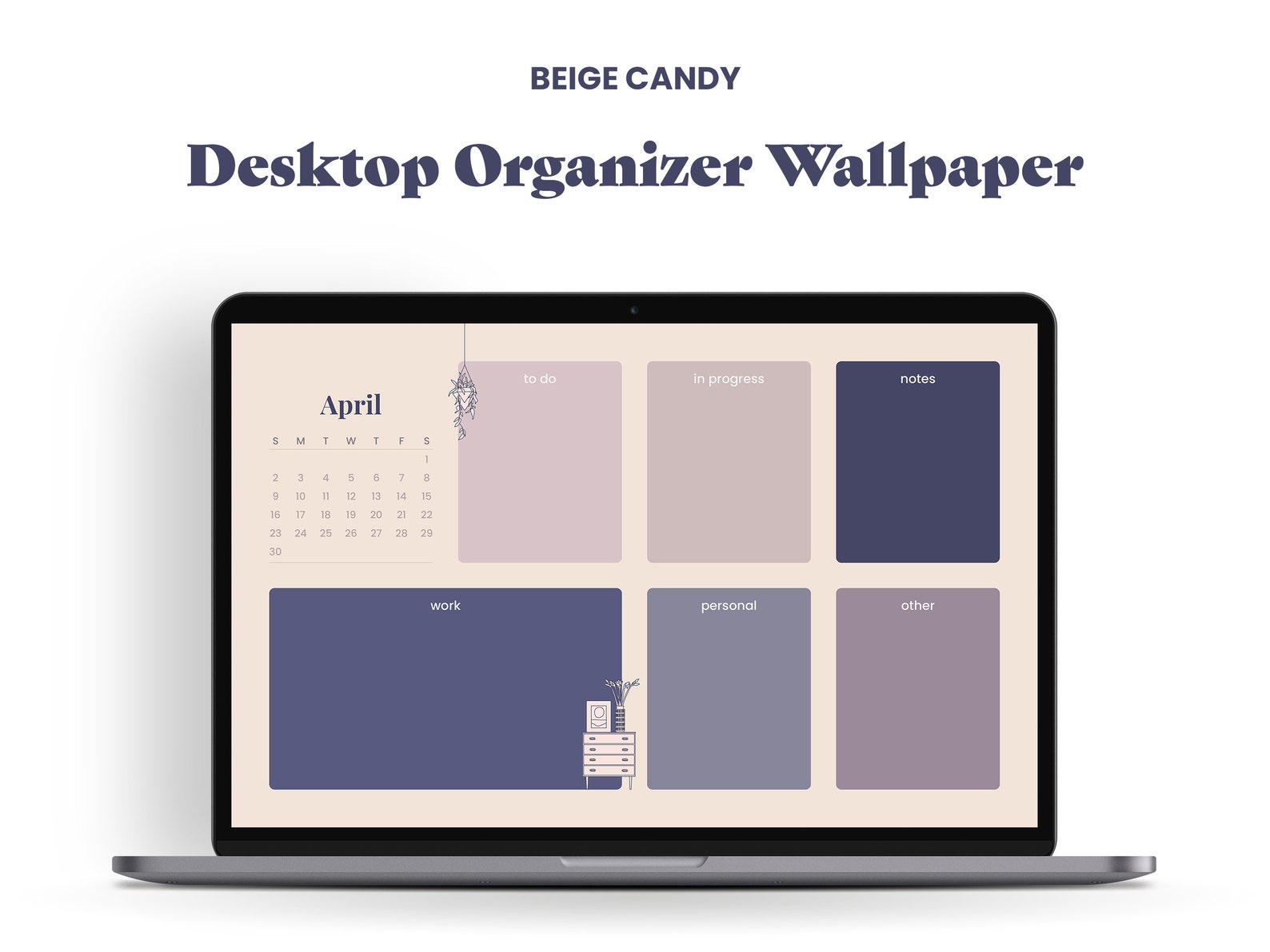 Desktop Organizer Wallpaper Folder Icons Calendar 2023 & 2024 ...