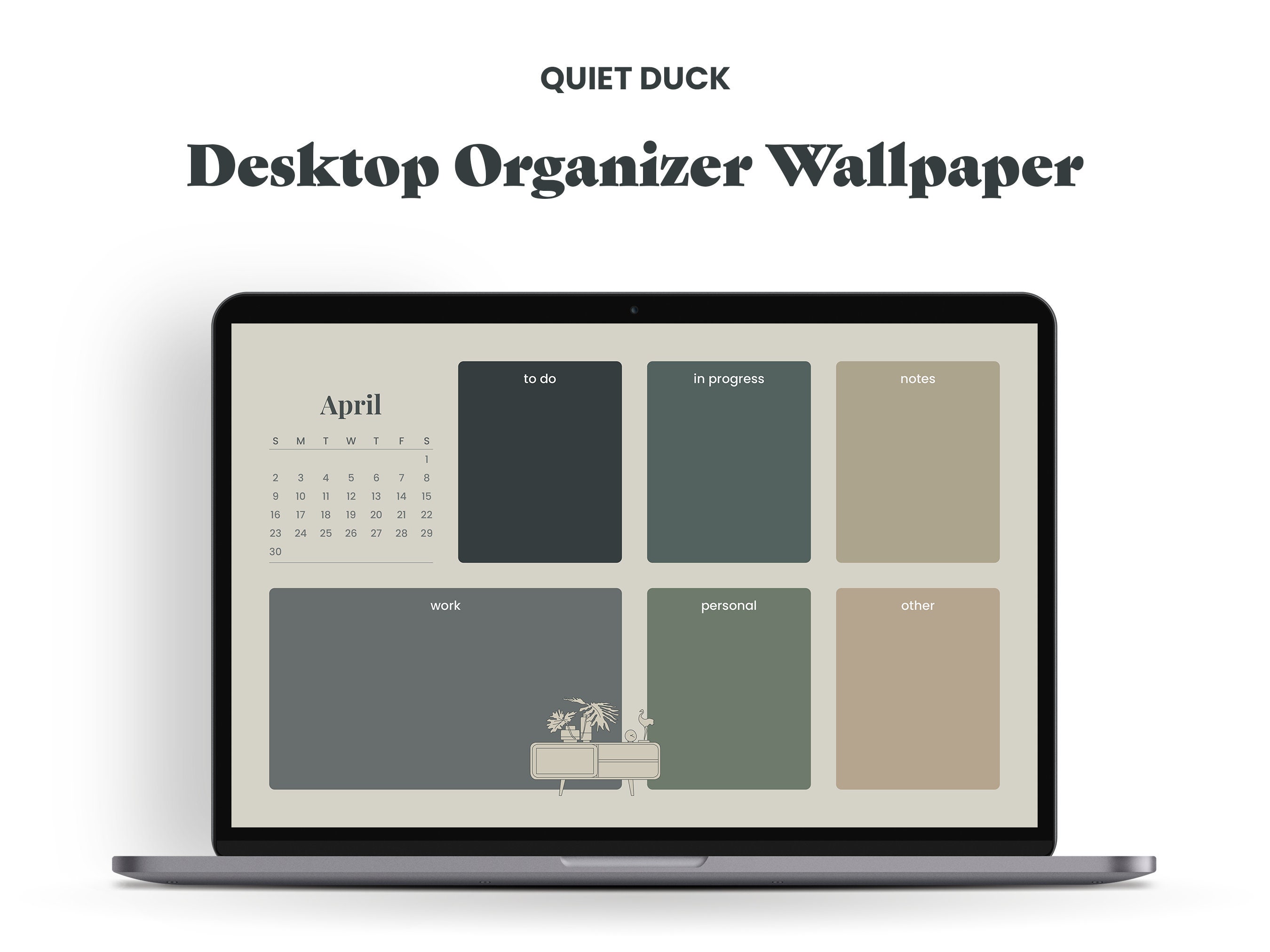 Desktop Organizer Wallpaper Folder Icons Calendar 2023 & 2024 ...