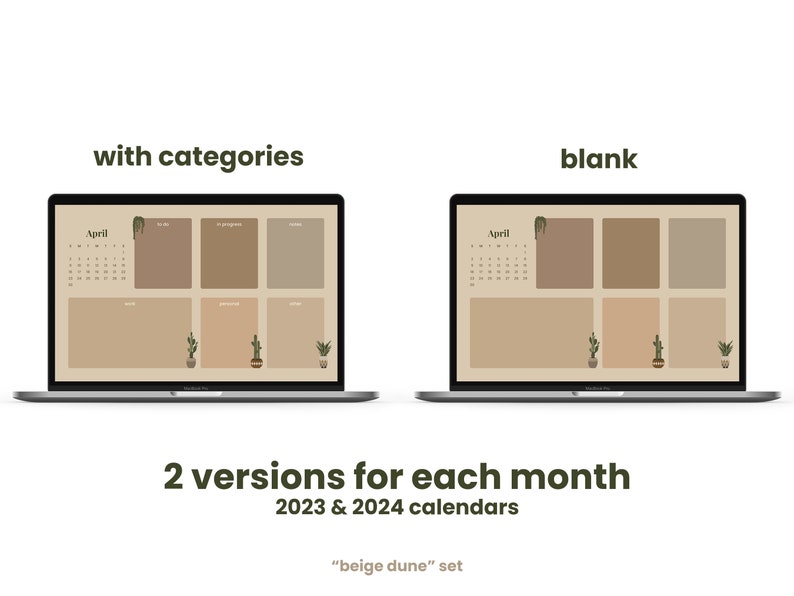 Desktop Organizer Wallpaper Folder Icons Calendar 2023 & 2024 Ethnic ...