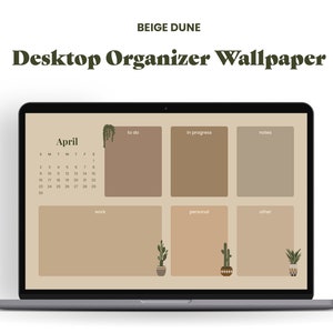 Desktop Organizer Wallpaper Folder Icons Calendar 2023 & 2024 Ethnic ...