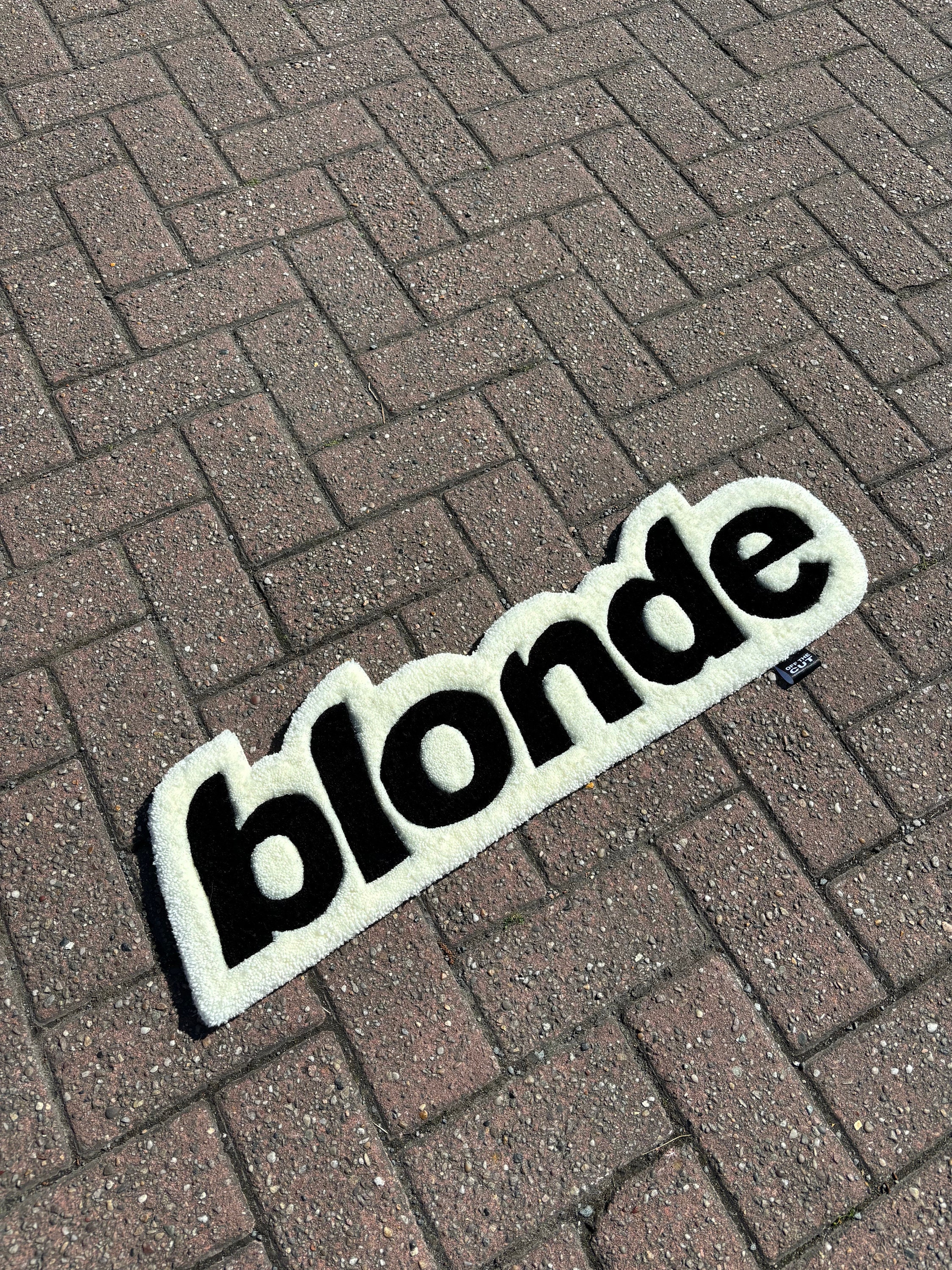 BLONDE Rug | Handmade | Tufted | Cream and Black | | 65x20cm | Wall ...