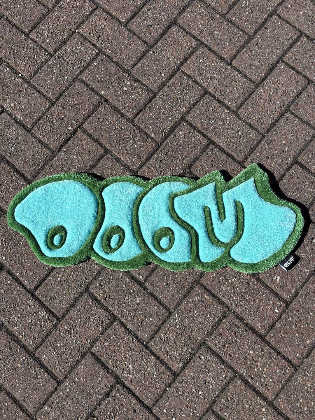 DOOM Rug | Ready to Ship |handmade | Tufted | Green and Blue | 75cm ...