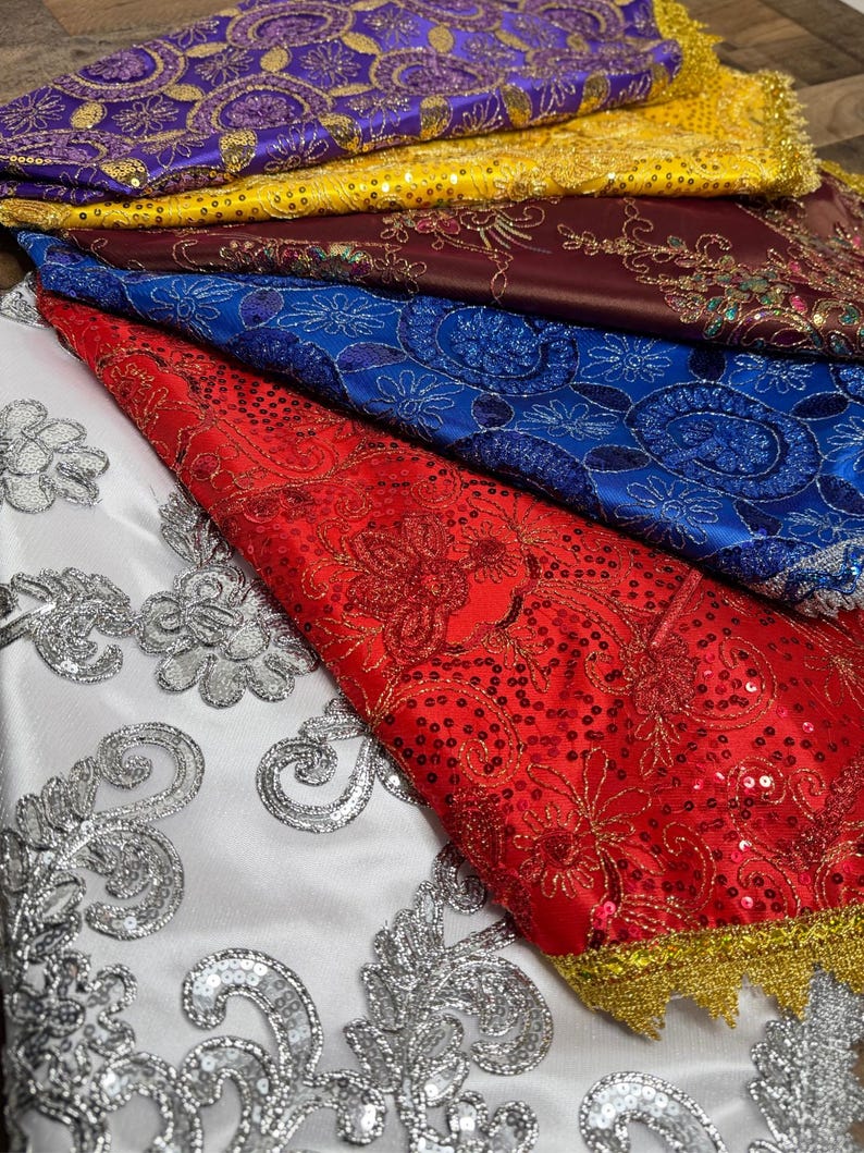 Set of 5 Orisha Altar Scarf Set | 5 Saints' Throne Scarf Set | Santeria ...