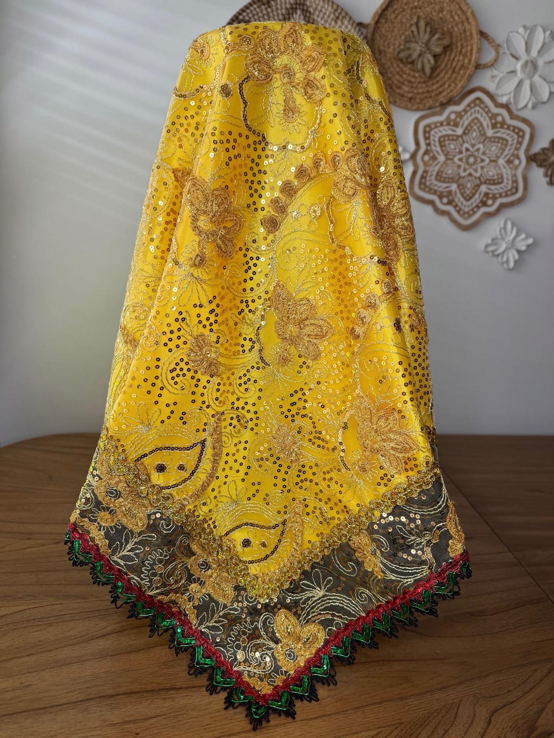 Oshun Ibu Kole Scarf. Orishas Altar Scarf | Altar Cloth for Orishas ...