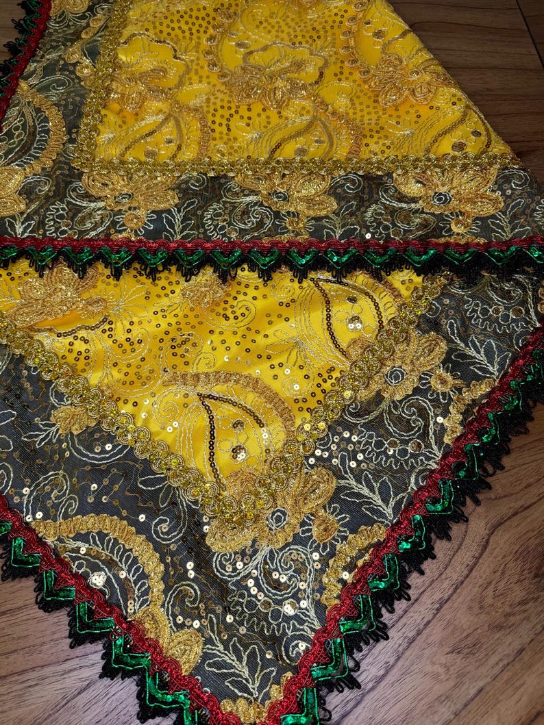 Oshun Ibu Kole Scarf. Orishas Altar Scarf | Altar Cloth for Orishas ...