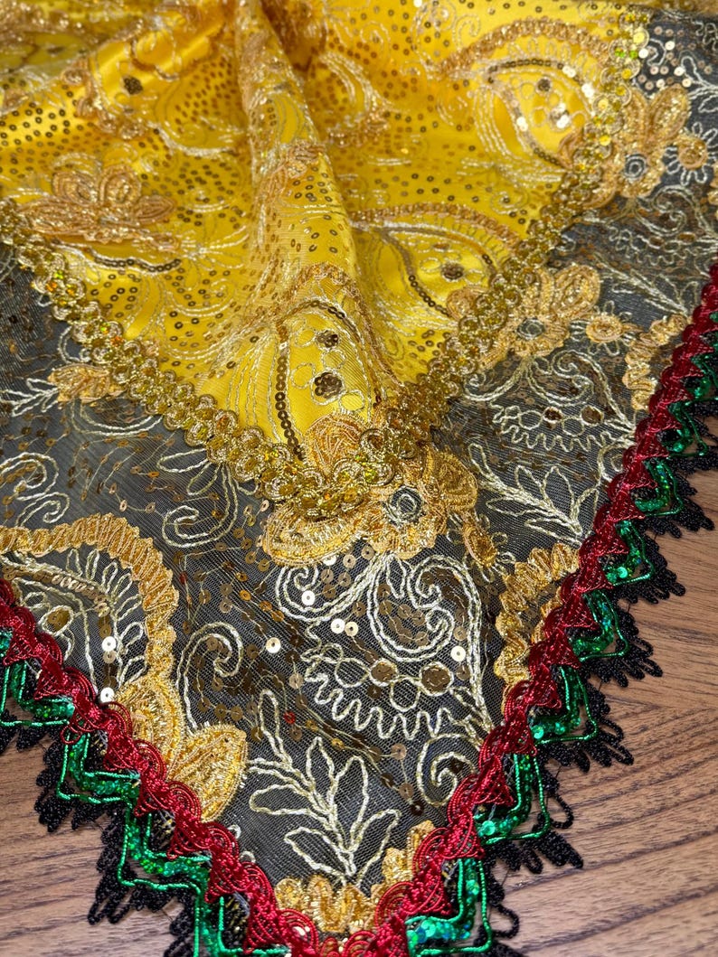 Oshun Ibu Kole Scarf. Orishas Altar Scarf | Altar Cloth for Orishas ...
