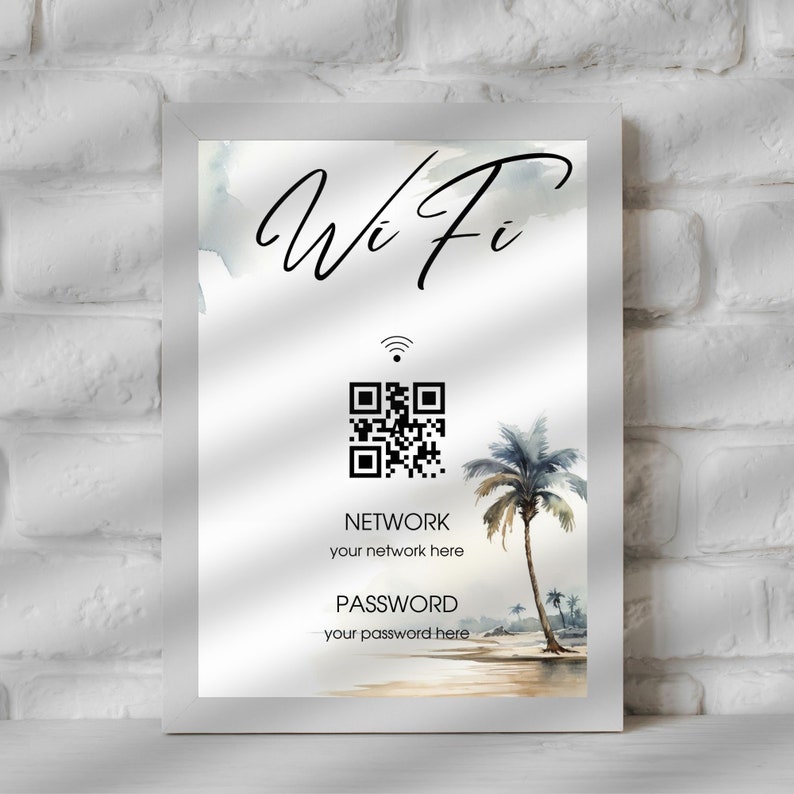 Printable Wifi Code, Wifi Password Sign,wi-fi Print, Wifi Printable ...