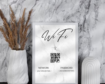 Printable Wifi Code, Wifi Password Sign,wi-fi Print, Wifi Printable ...