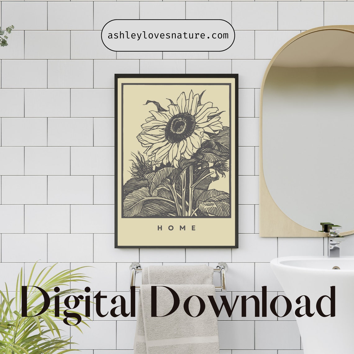 Vintage Sunflower Art Print | Botanical Printable Art | Antique ...