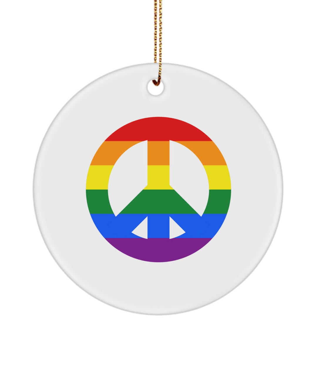 Pride Peace Sign Ornament - Etsy