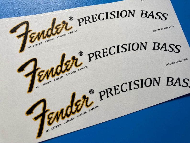 Perfect Precision Bass Decals Waterslide for Your Restoration Guitar - Etsy