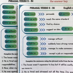 PHRASAL VERBS 5 – English as a Second Language - B1 - Etsy