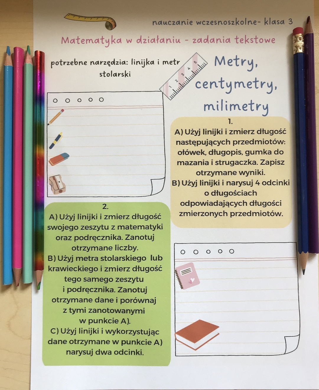 Meters, Centimeters, Millimeters Mathematics in Action - Word Problems ...