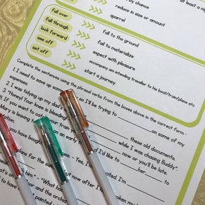 Phrasal Verbs Parts 1, 2, 3 and 4 – English as a Second Language B1 - Etsy